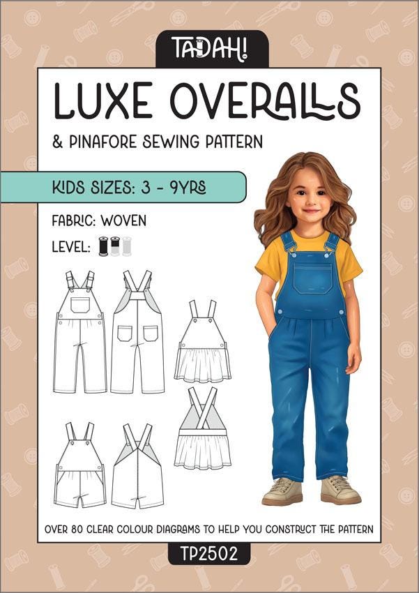 Luxe Overalls Pattern - Multiple Sizes Available! - Pattern by Tadah ...
