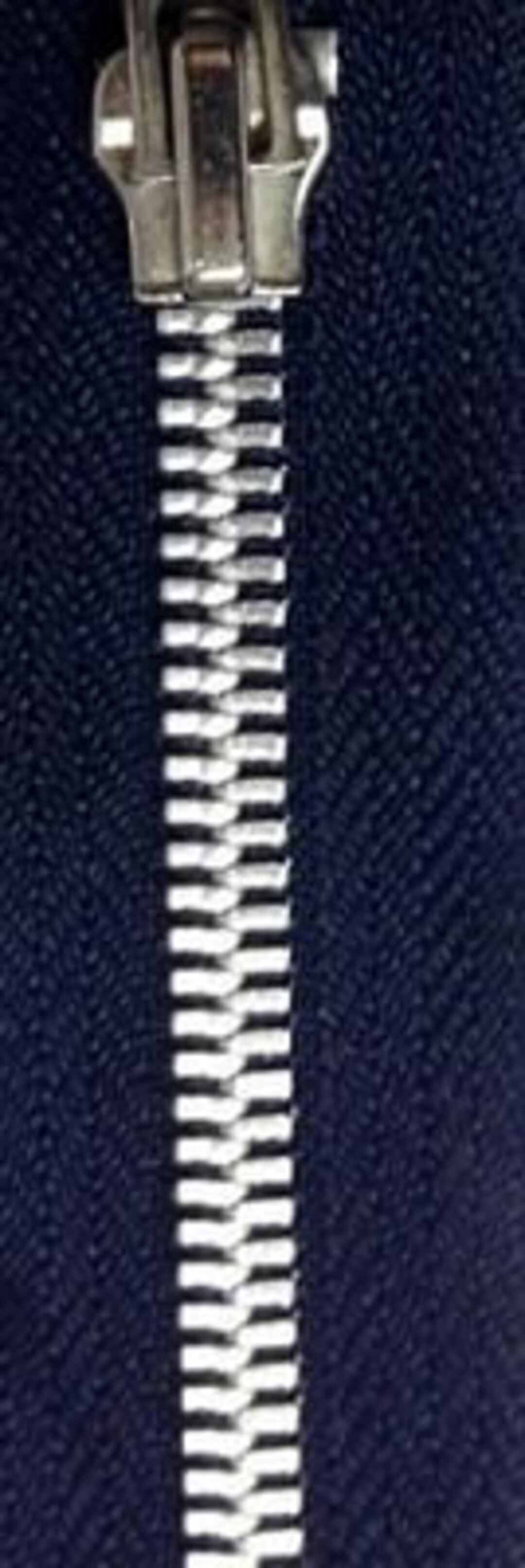 YKK All Metal Separating Zipper - Navy and Silver 26" - Etsy