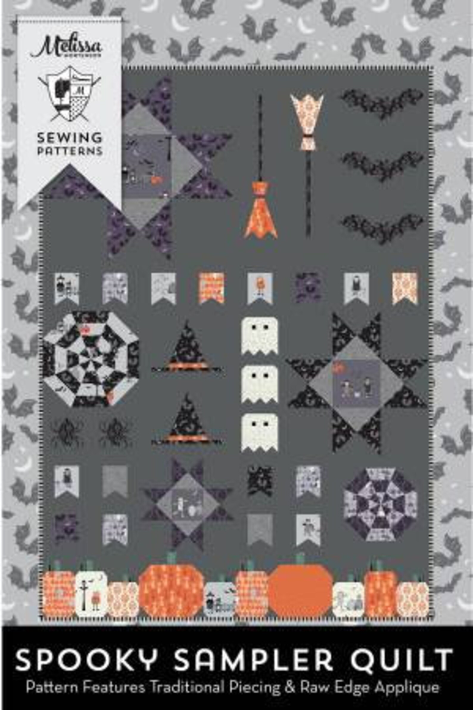 Melissa Mortenson Sewing Patterns - Spooky Sampler Quilt Pattern - Etsy