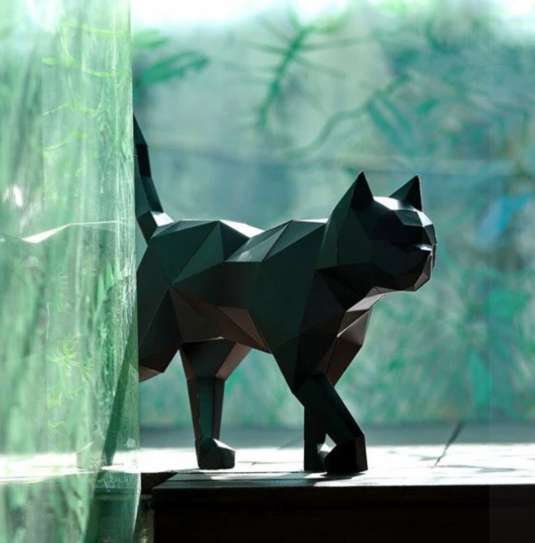 Black Cat - 3D Papercraft Art by Papercraft World Product - Incredible ...