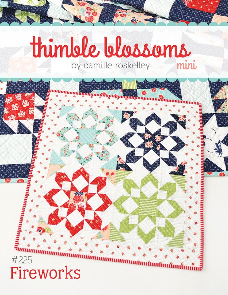 Fireworks Mini Quilt Pattern by Thimble Blossoms Camille - Etsy