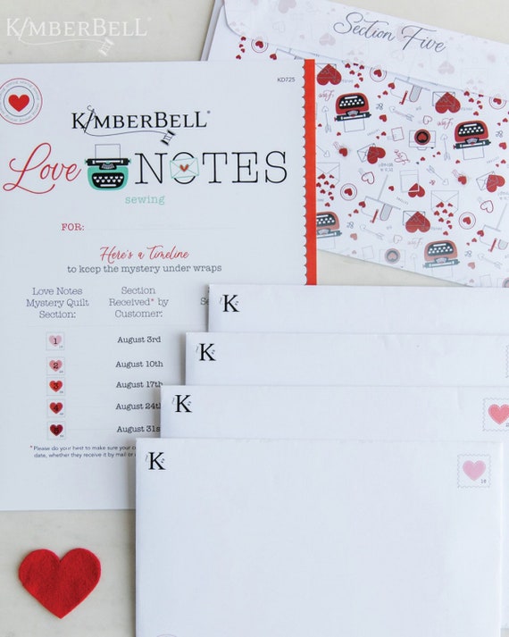 Kimberbell Love Notes MYSTERY Quilt Pattern Fabric | Etsy