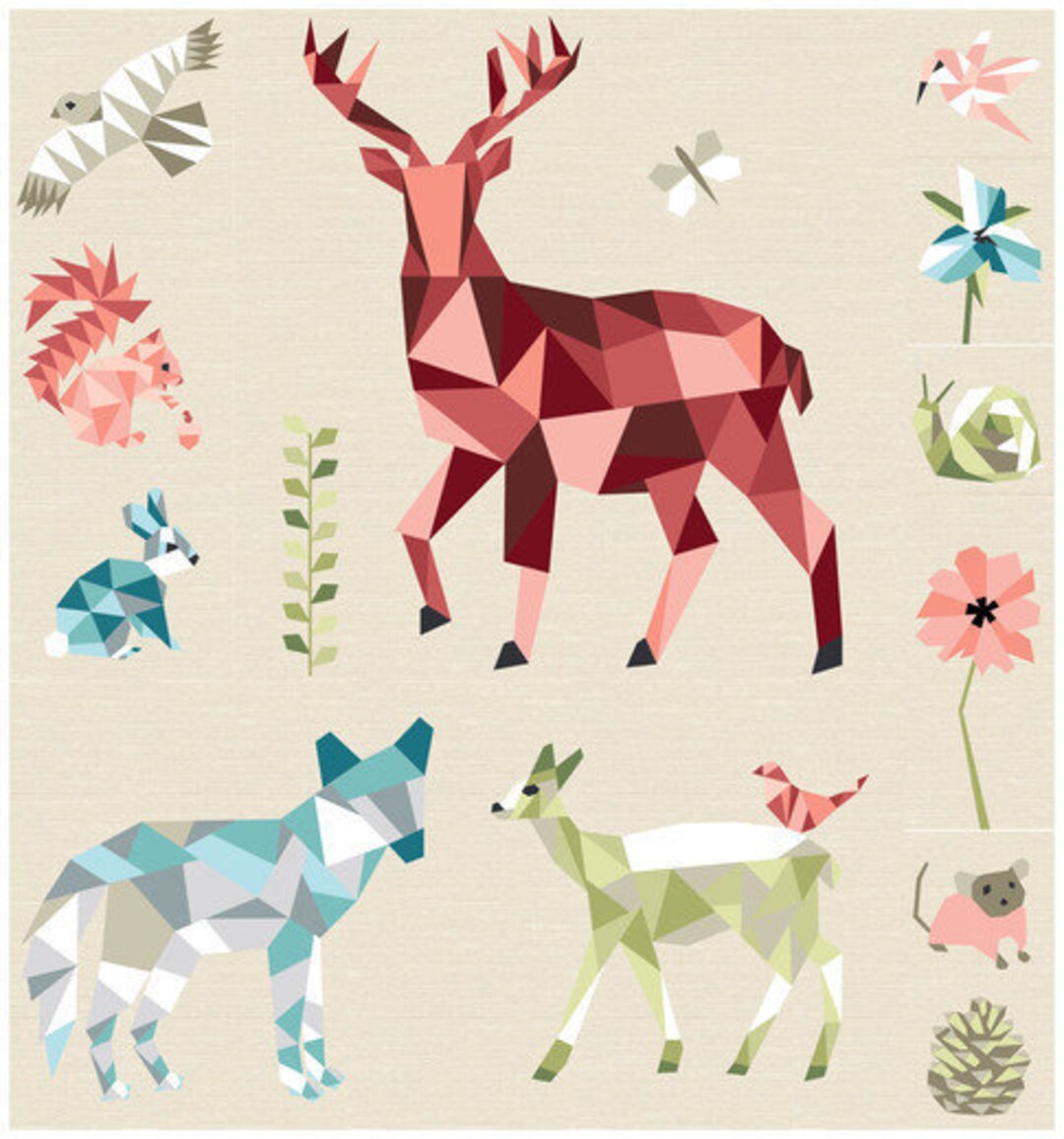 Forest Abstractions Quilt Pattern by Violet Craft - Etsy