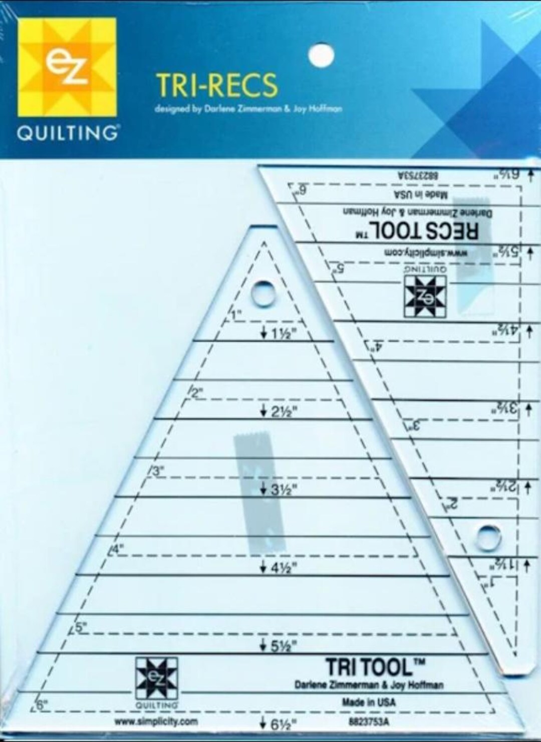 EZ Quilting - Darlene Zimmerman and Joy Hoffman - Tri Recs Triangle ...