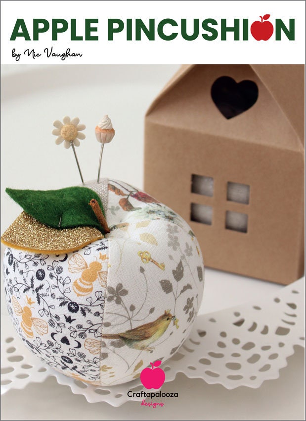Apple Pincushion Pattern by Craftapalooza- Creative Abundance - Etsy