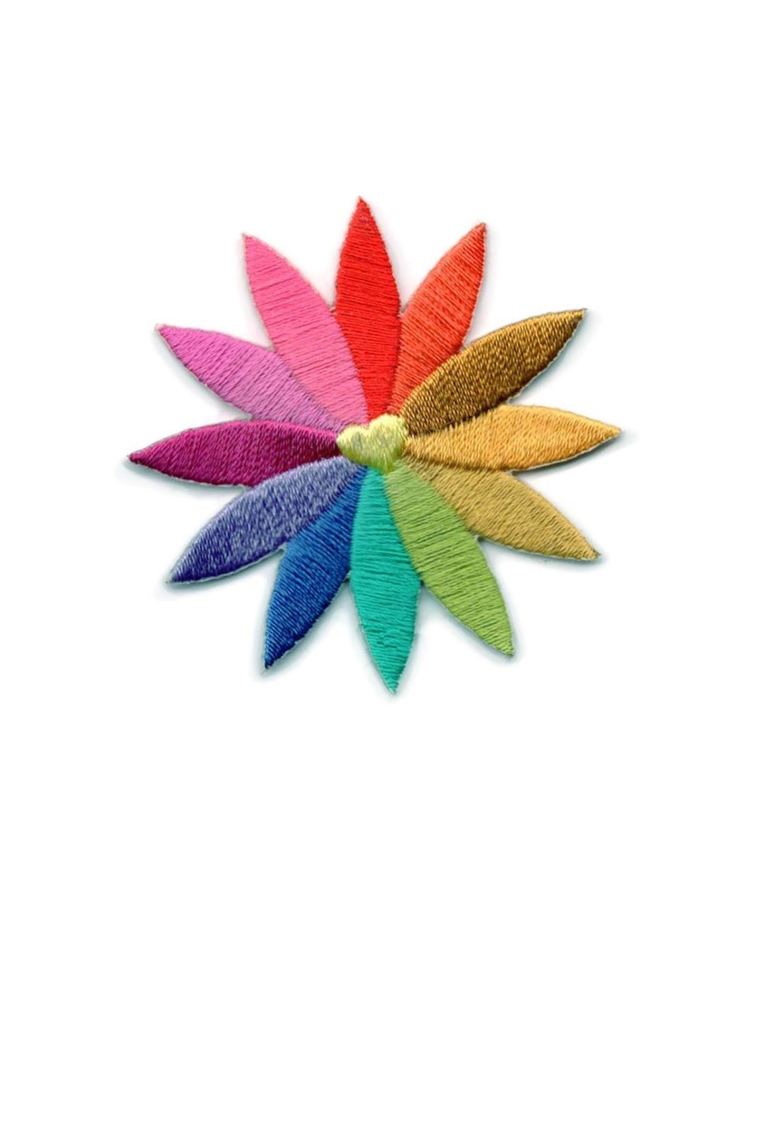 Alison Glass - Rainbow Flower Iron-on Embroidered Patch - Etsy
