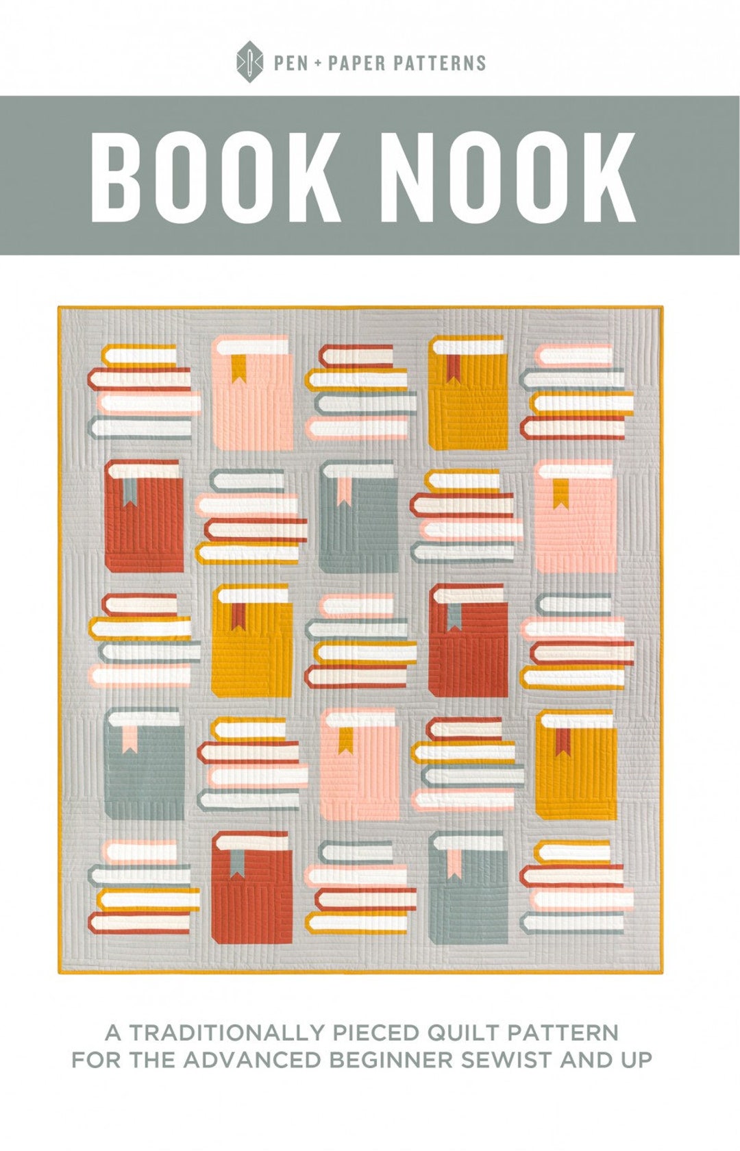 Book Nook Quilt Pattern or Kit - Pen and Paper - Kona Solids - Etsy