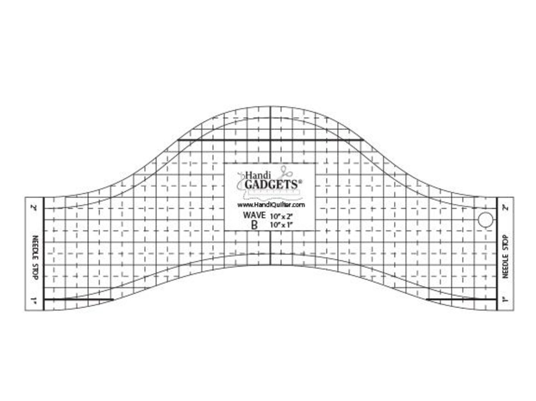 Handi Quilter - HQ - Wave B Template - Accurate Tools for Longarm ...