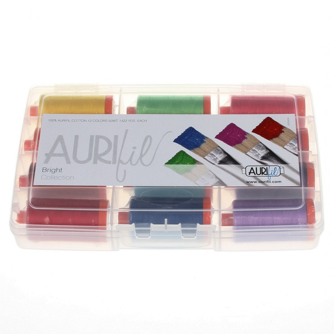 50 Wt Aurifil Thread Premium Collection 12 Colors Bright - Etsy