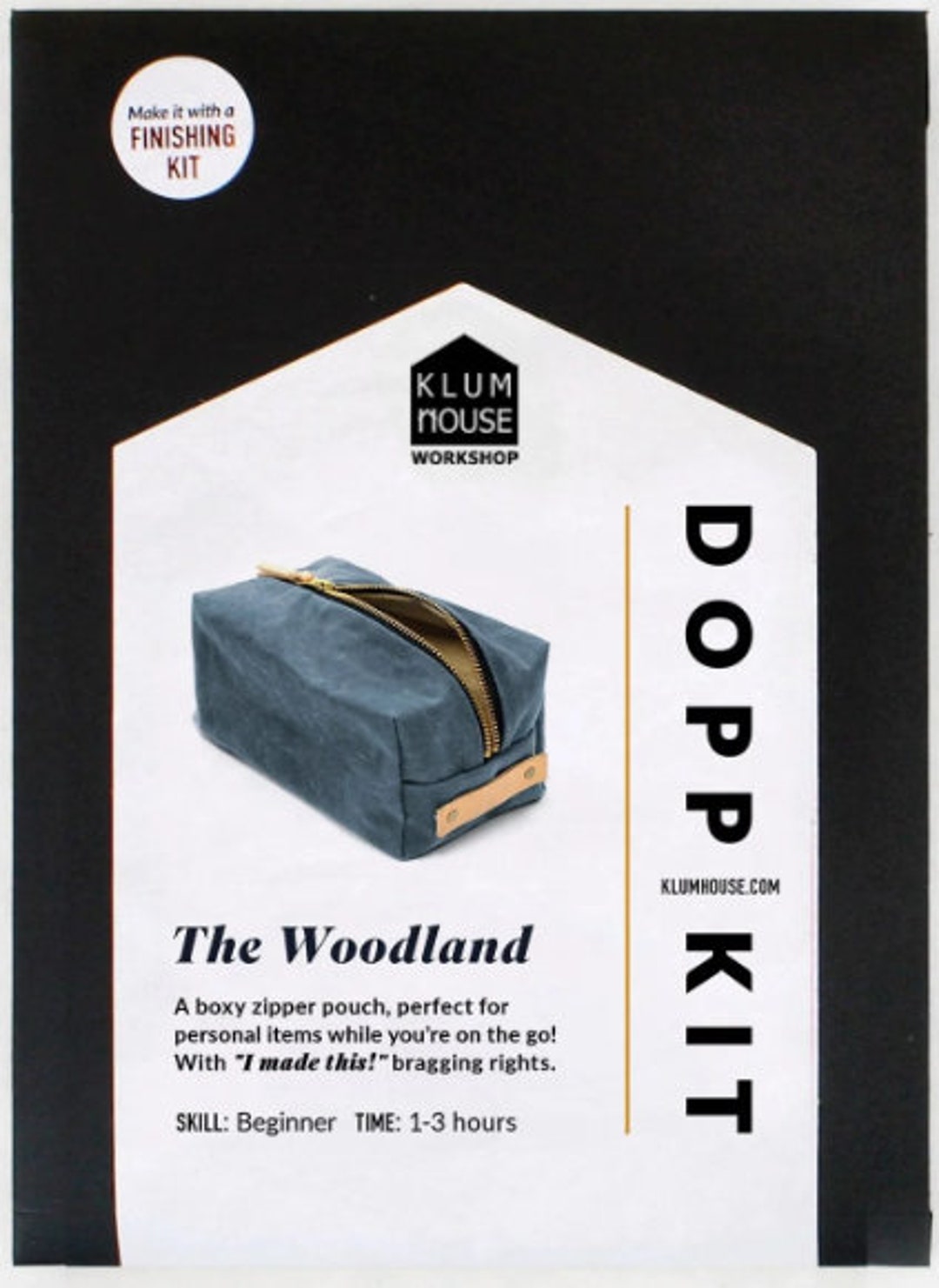 Dopp Kit Pattern - the Woodland Zipper Pouch Pattern - Klum House - Etsy