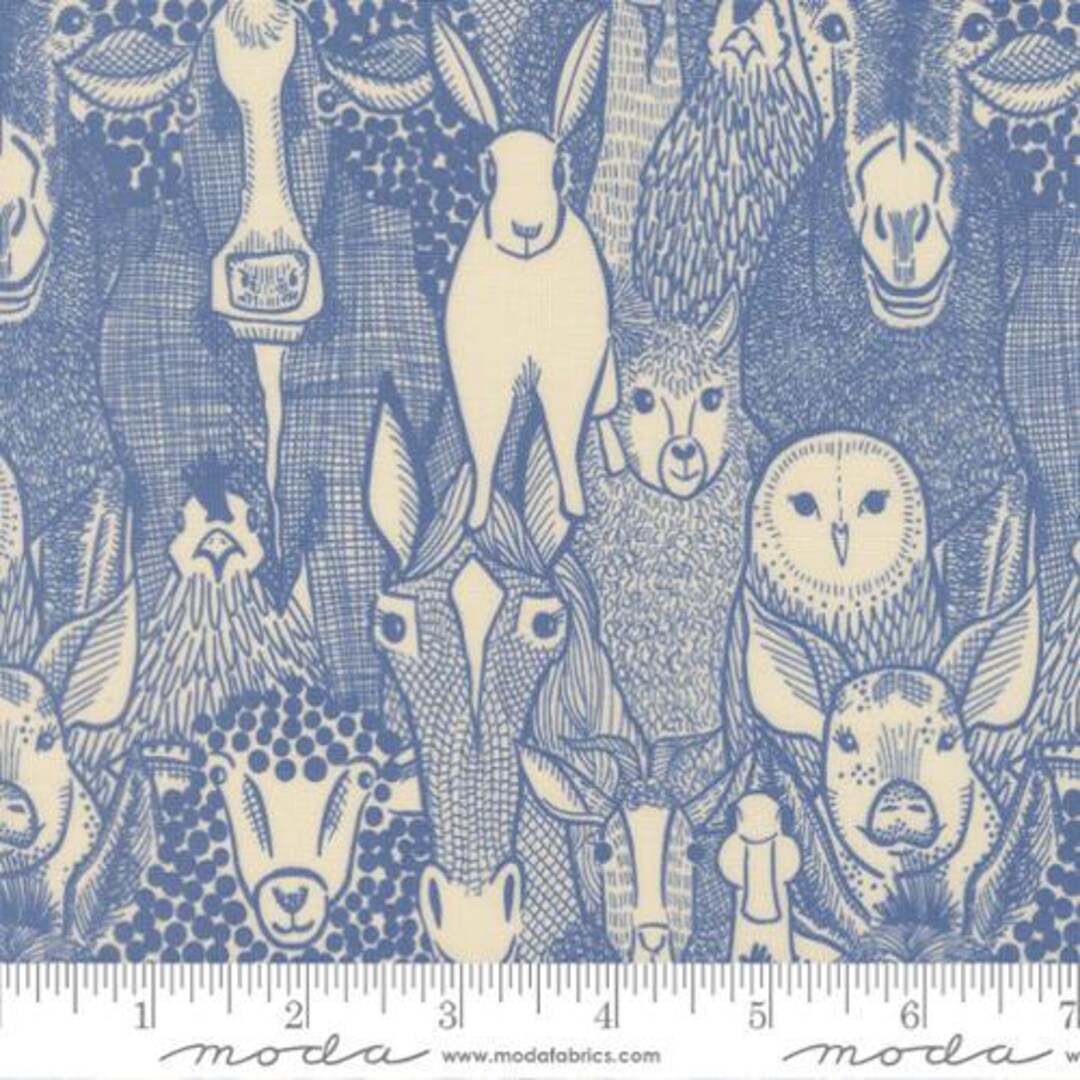 Moda - Gingiber - the Henhouse - Barnyard Animals - 48431 19 - Etsy