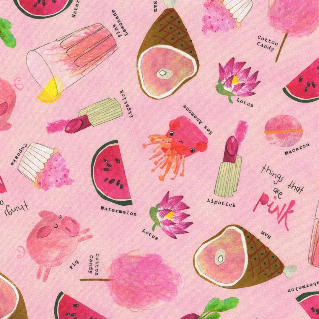 Robert Kaufman - Things That Are Colors- AXAD-22059-10 PINK - Etsy