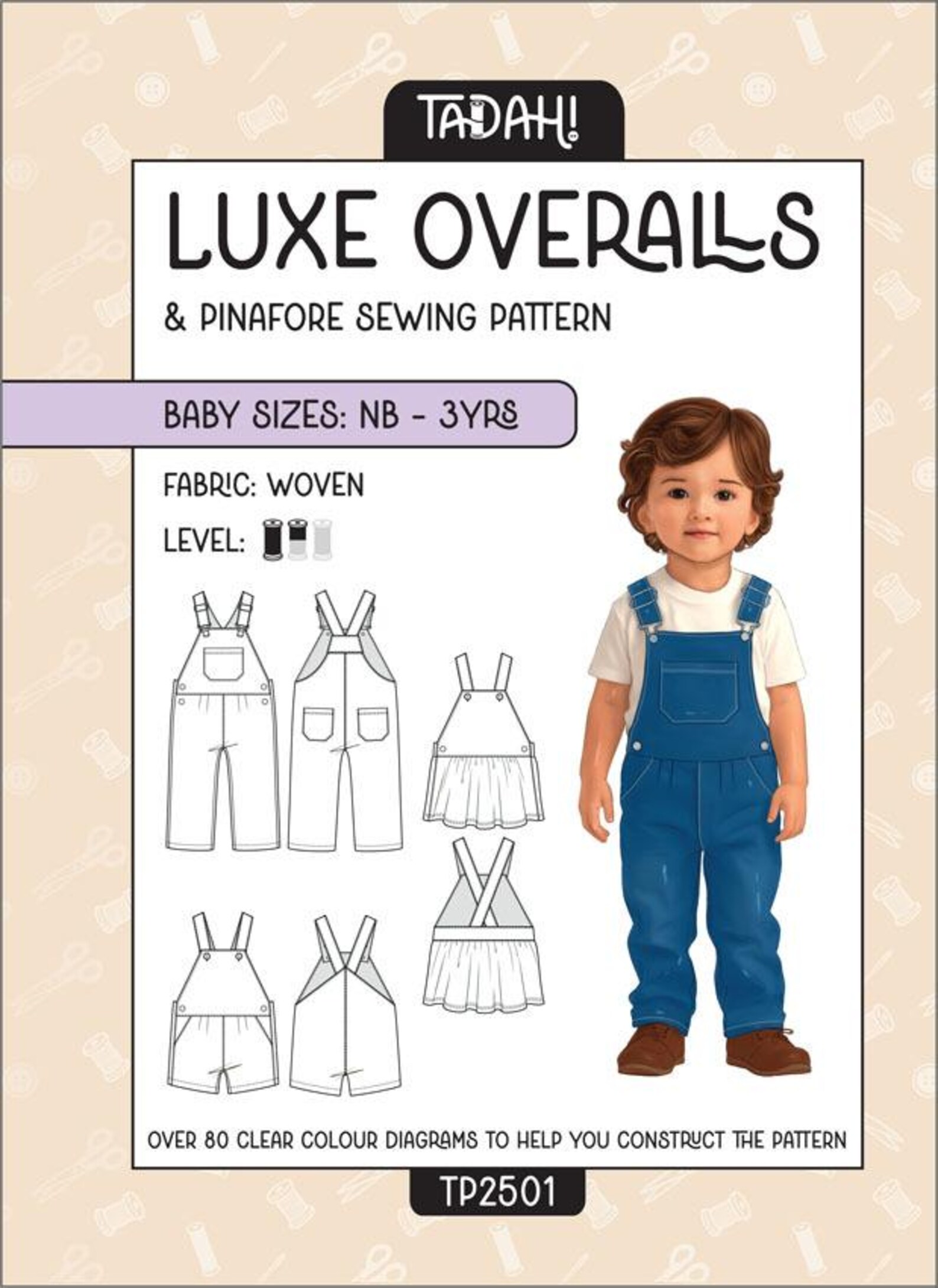 Luxe Overalls Pattern - Multiple Sizes Available! - Pattern by Tadah ...