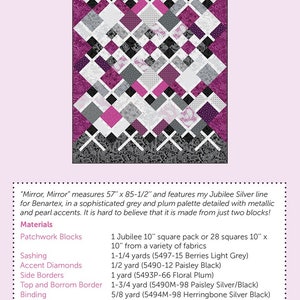 Mirror Mirror Quilt Pattern by Murphy, Amanda - Etsy