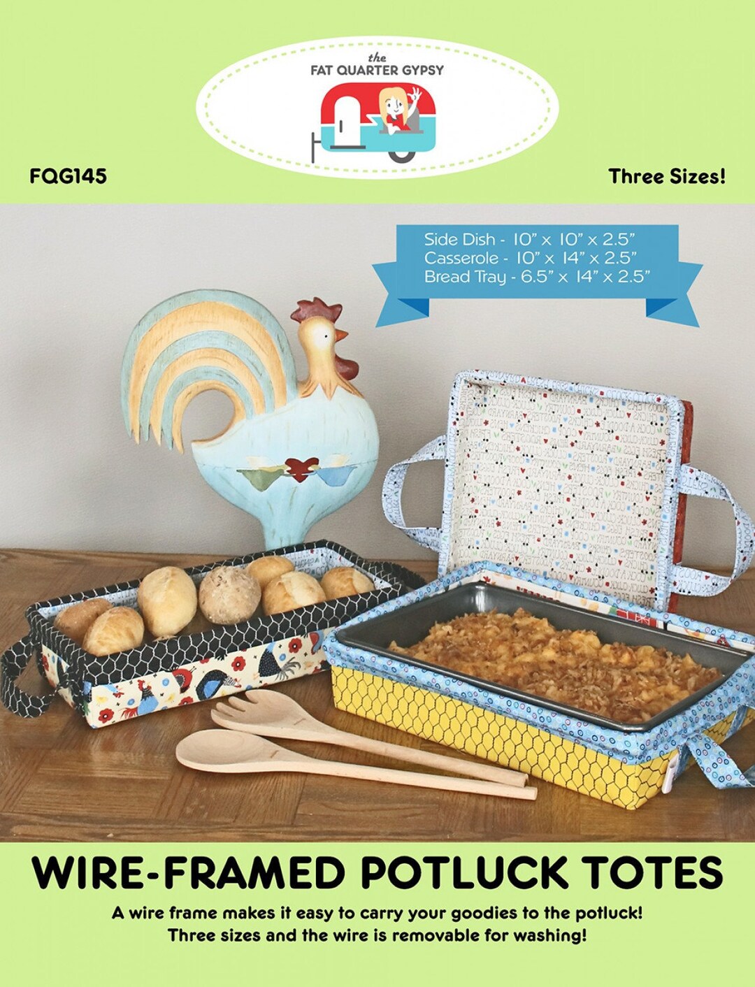 Wire-framed Potluck Totes Pattern With Optional Frames - Etsy