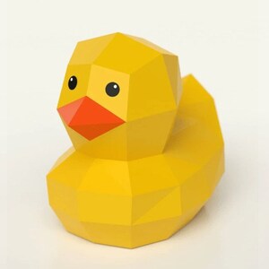 Yellow Rubber Duck - 3D Papercraft Art by Papercraft World Product ...