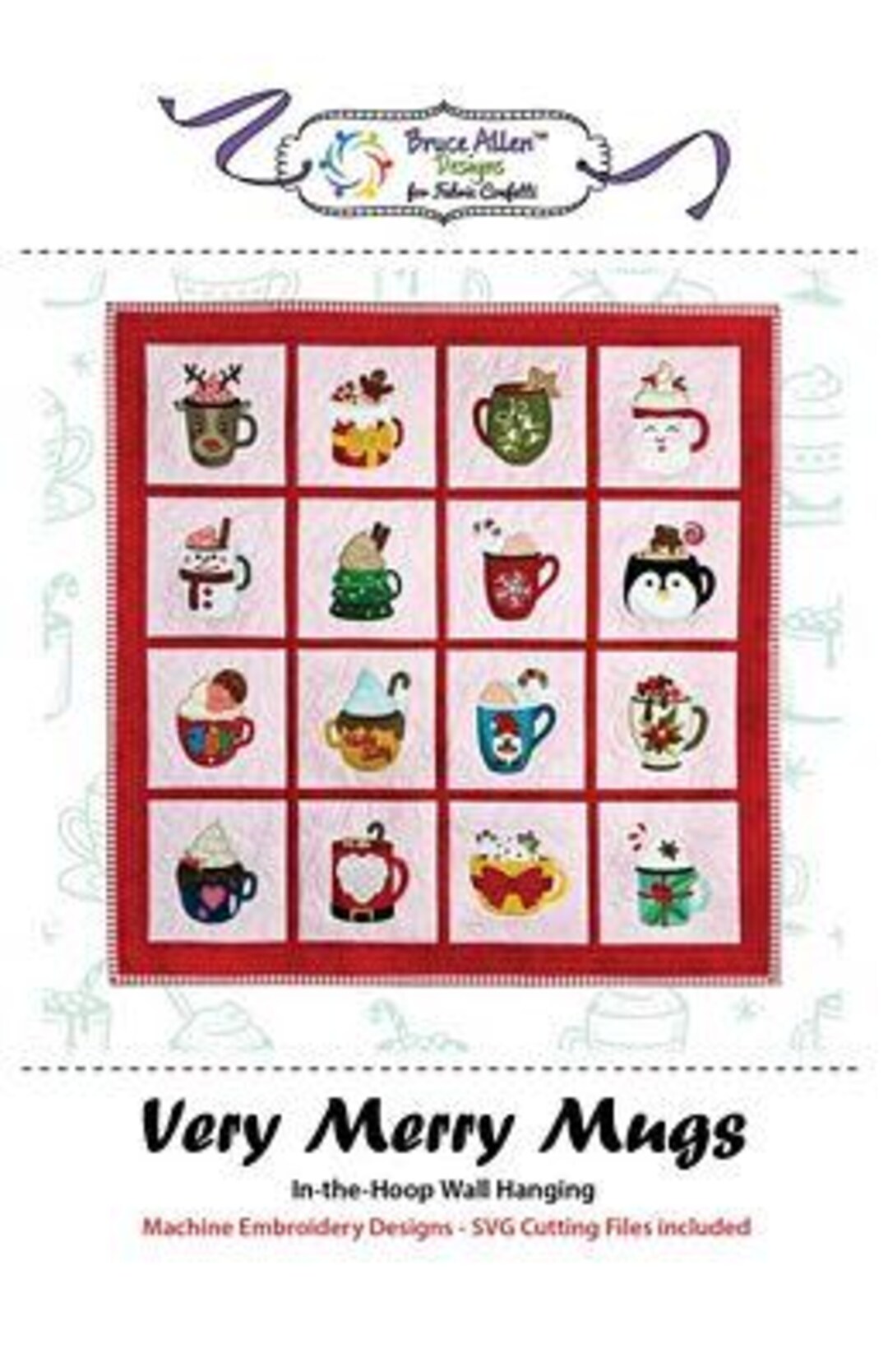 Very Merry Mugs Machine Embroidery Design - Bruce Allen Designs - Etsy