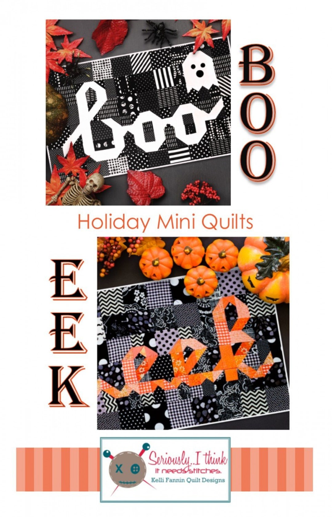 Boo Eek Mini Quilt Pattern Series From Kelli Fannin Quilt - Etsy