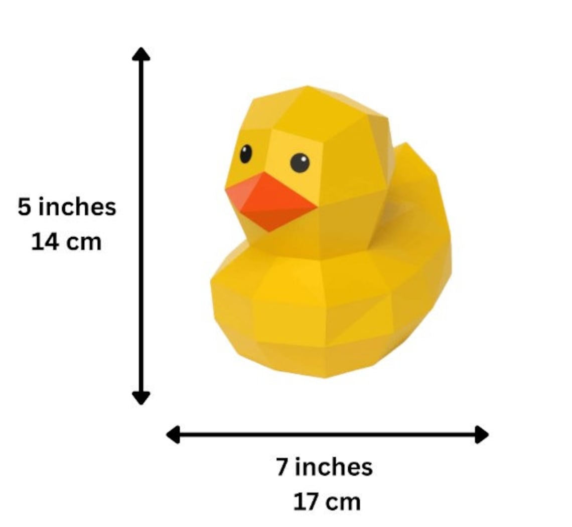 Yellow Rubber Duck - 3D Papercraft Art by Papercraft World Product ...