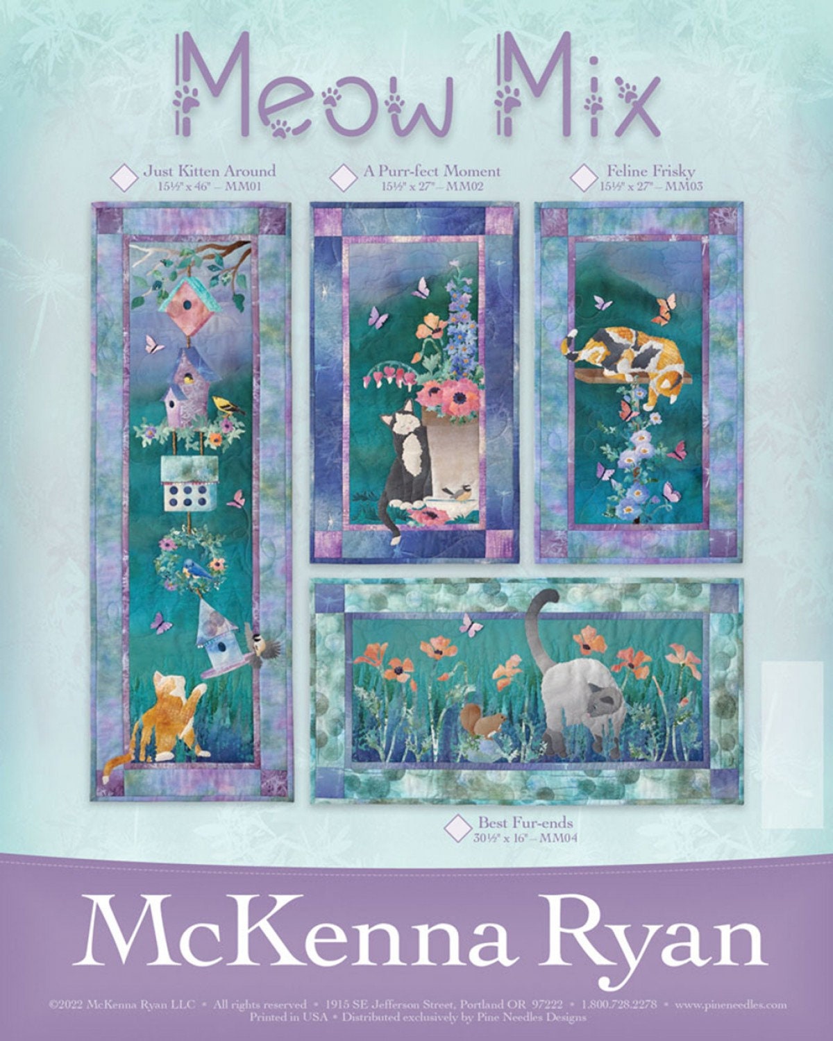 Meow Mix - Complete Set of Patterns and Embellishment Kits or Quilt ...
