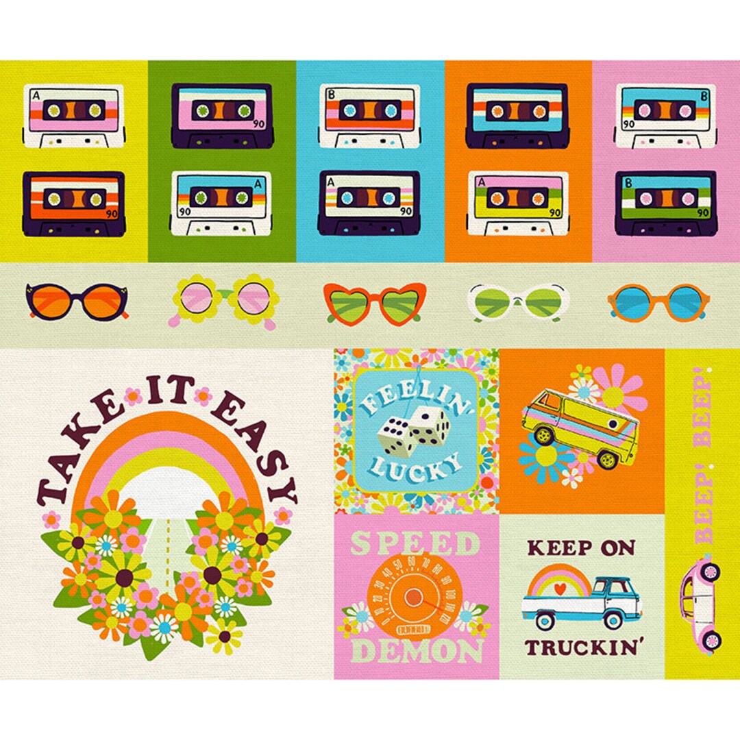 Drivin' Down 9 Lysa Flowers PANEL 12012576 42X36 PBS Fabrics - Etsy