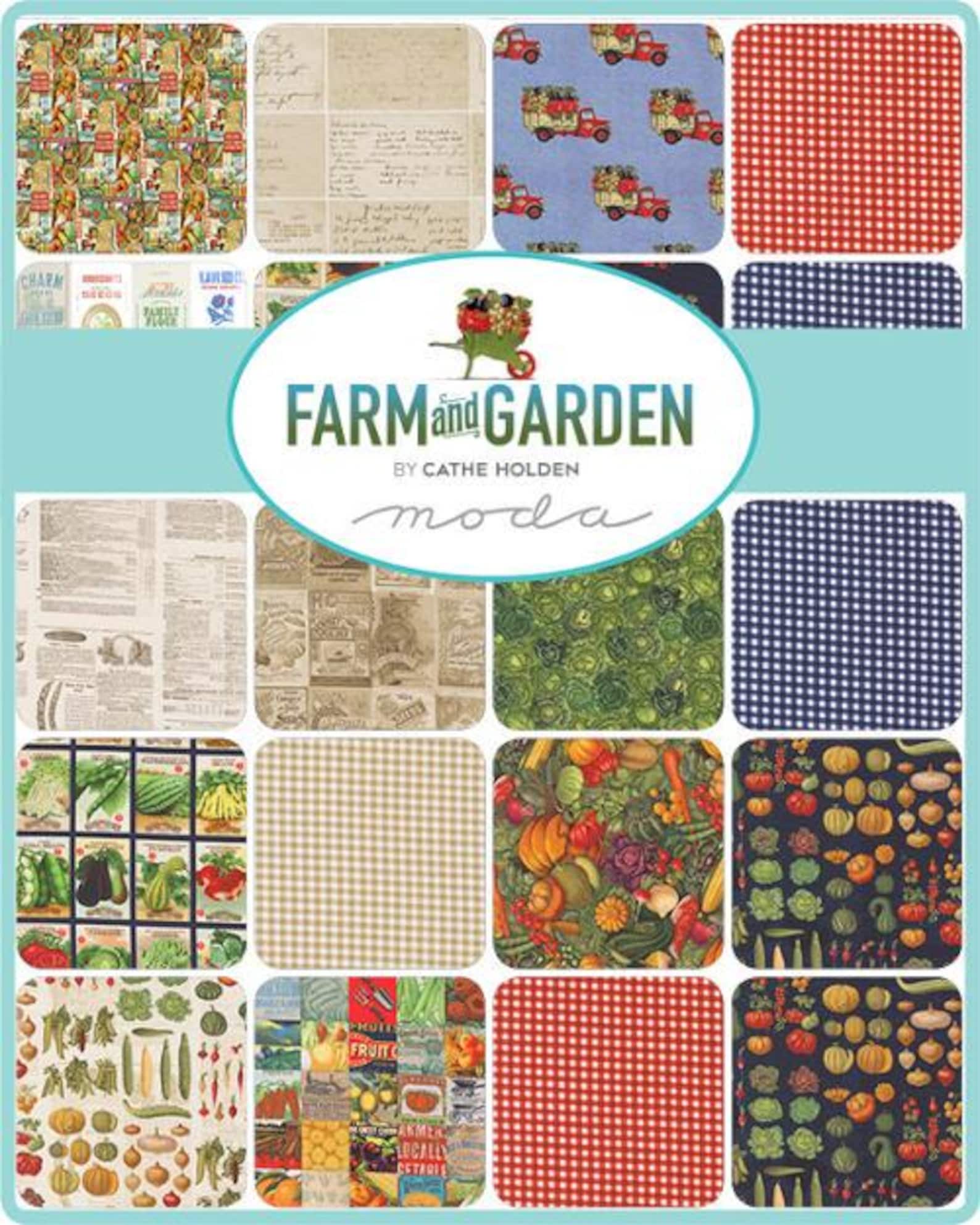 Moda - Farm and Garden Mini Charm Pack - Etsy