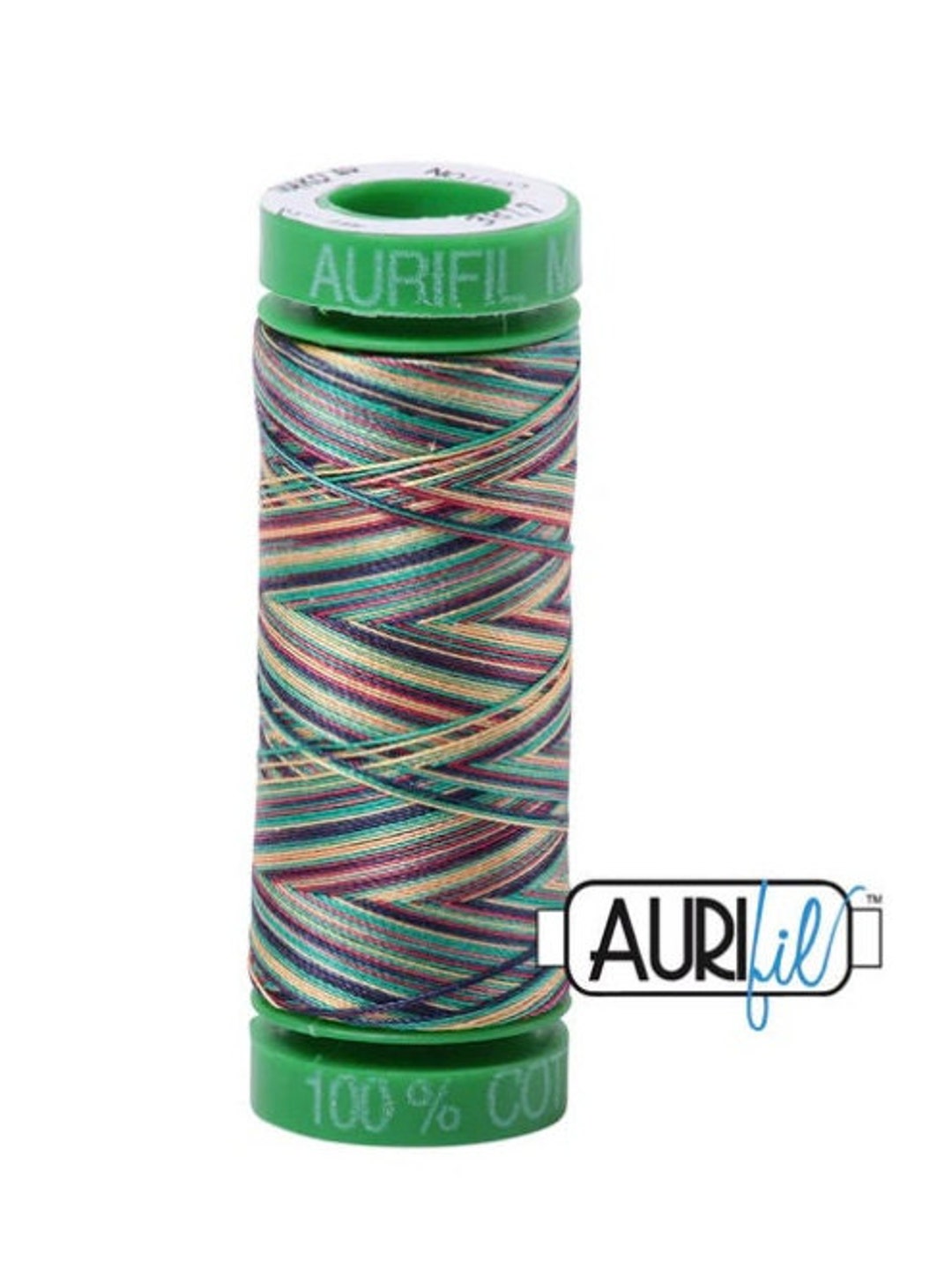 Aurifil - 40 Wt Thread Small Spool 3817 Rainbow Varigated Thread Cotton ...