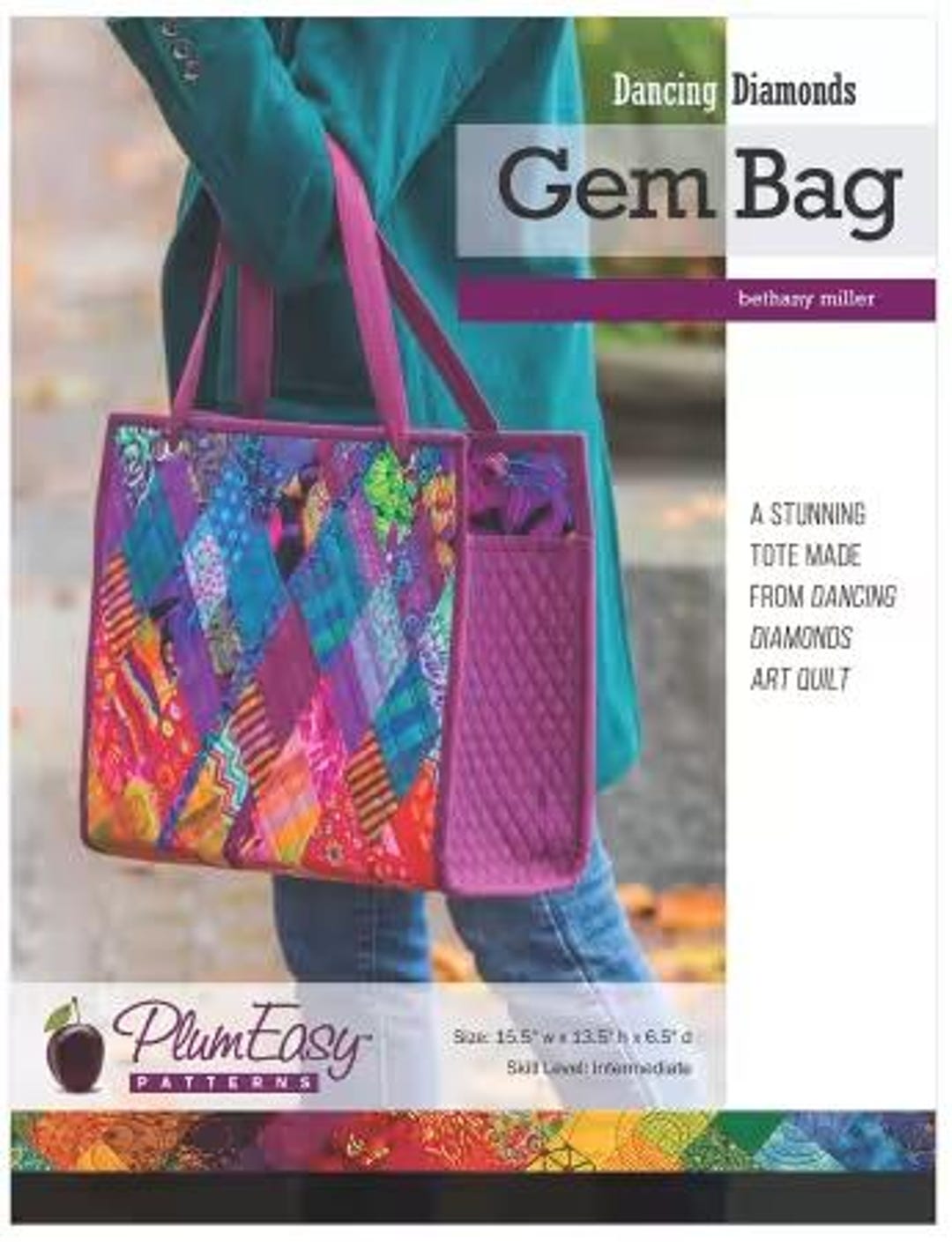Dancing Diamonds Gem Bag Pattern OR Interfacing Templates by Plum Easy ...