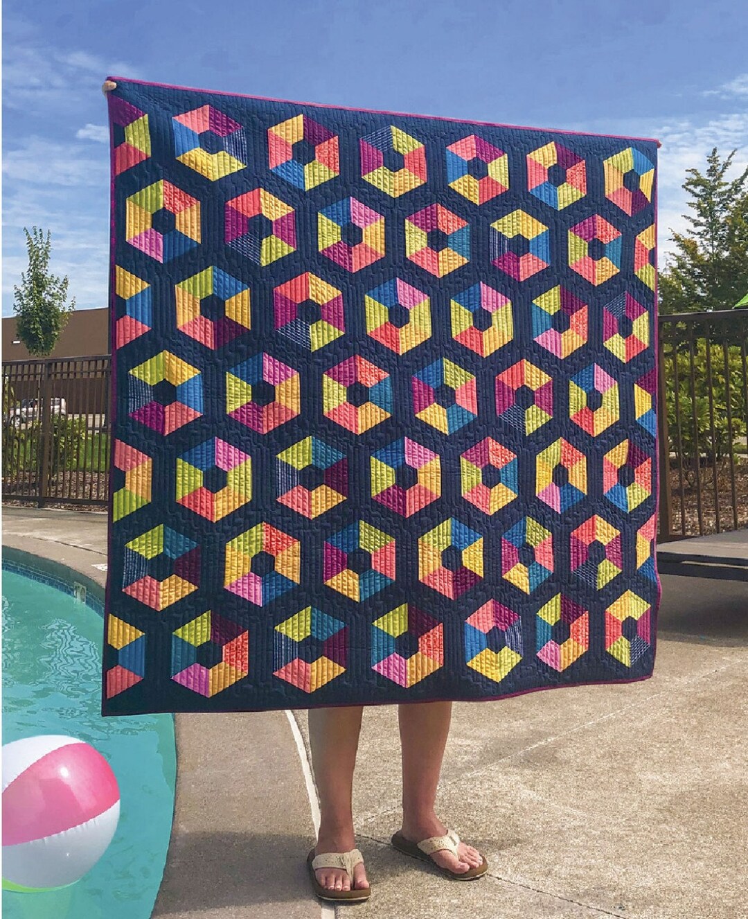 Pool Party Quilt Pattern - From Cut Loose Press - Jelly Roll Friendly ...