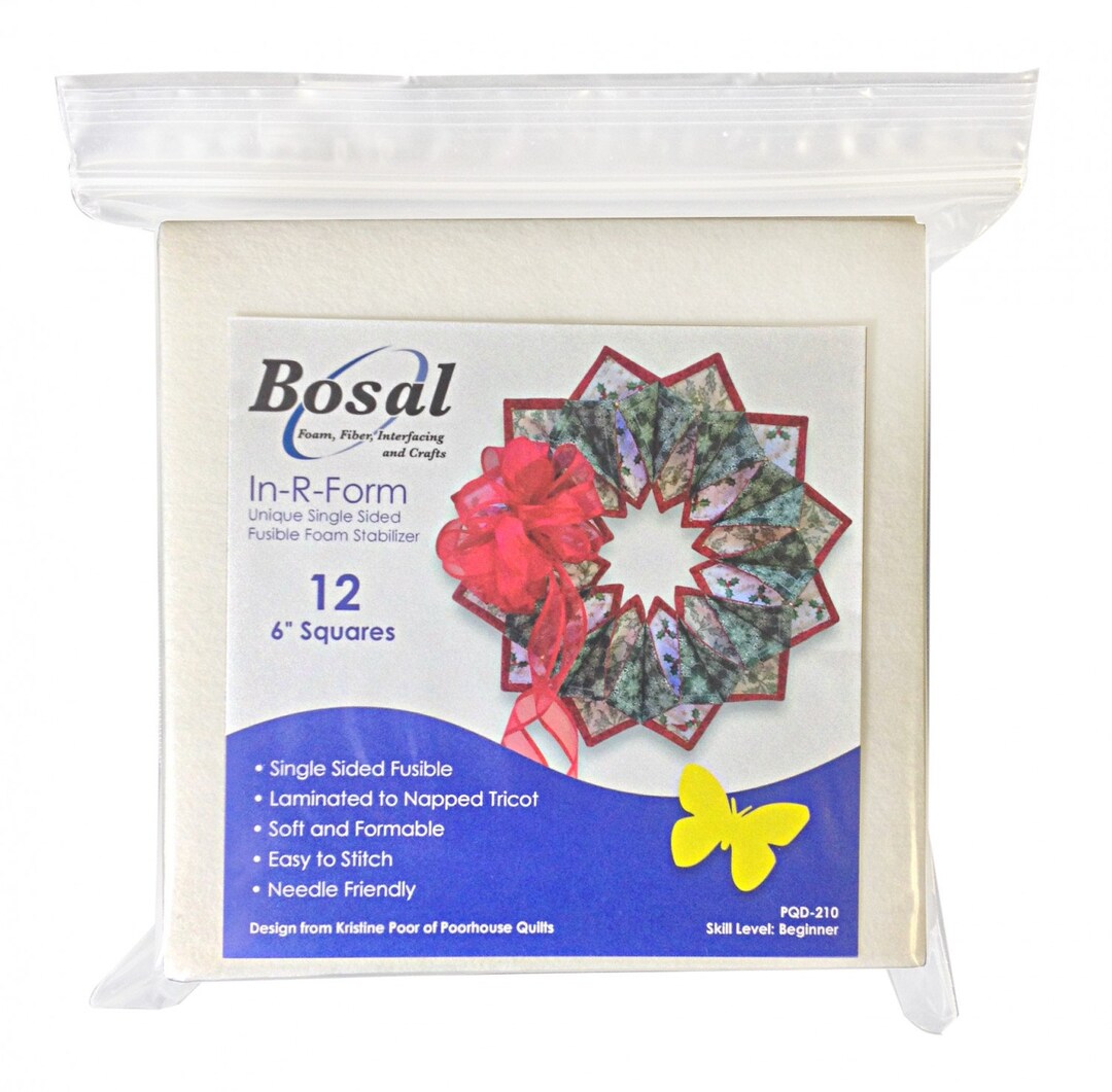 Bosal Interfacing for Fold N Stitch Wreath - 12 Flex Inner Foam Squares ...