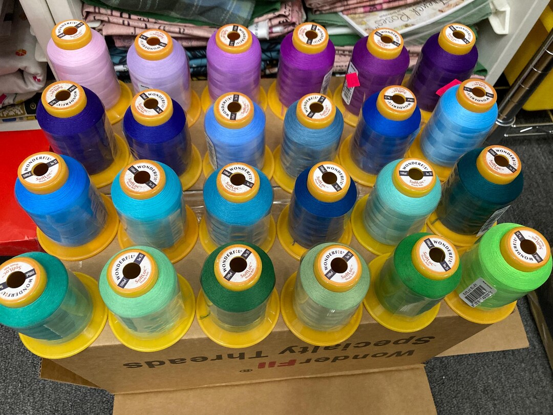 Wonderfil - Softloc Thread - Cool Colors - 1100yds - Wooly Poly Thread ...