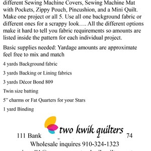 Kwik Swirling Stars Accessories Quilted Pattern by Two Kwik Quilters - Etsy