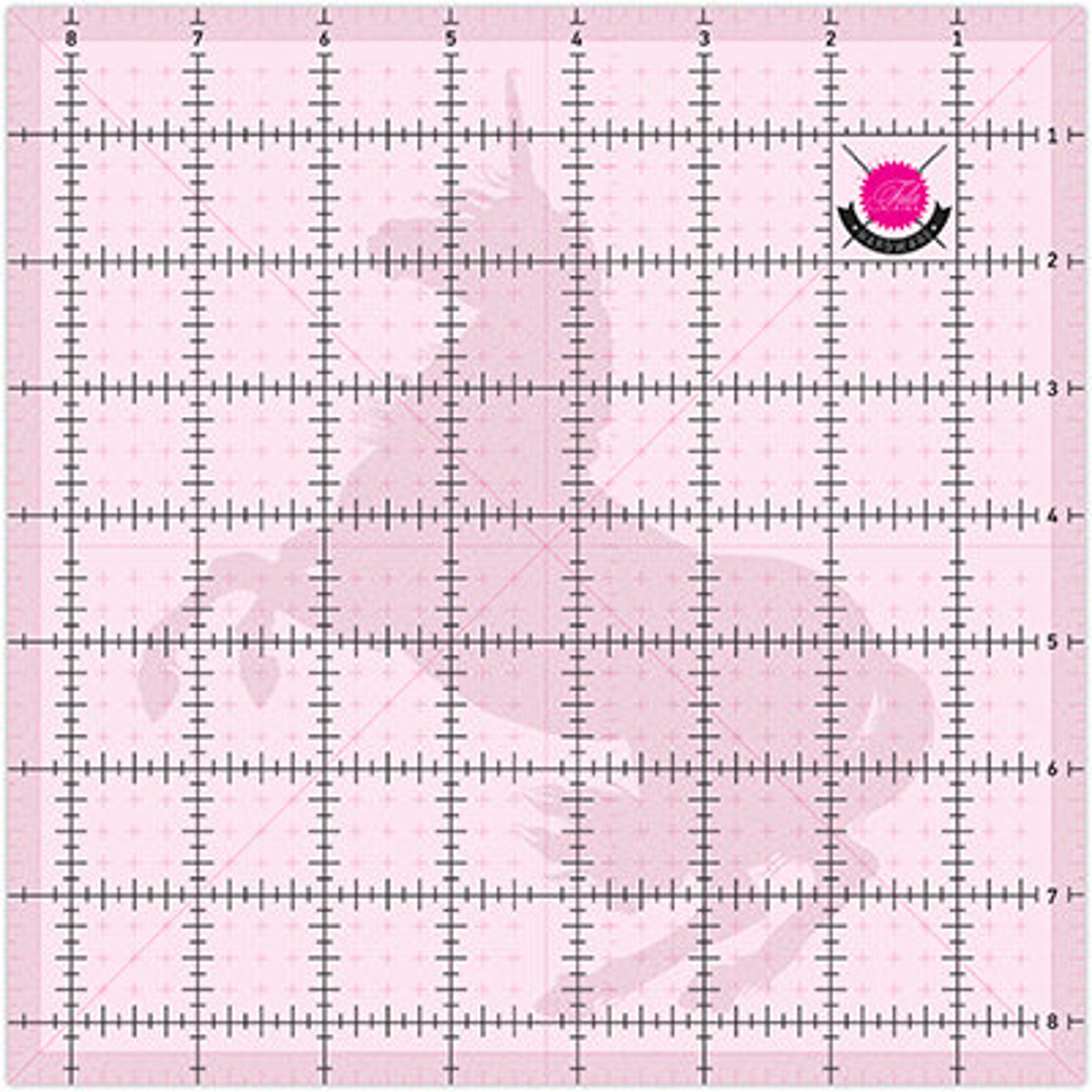 Tula Pink Square Template With Unicorn 6.5 in Square Quilting Ruler - Etsy