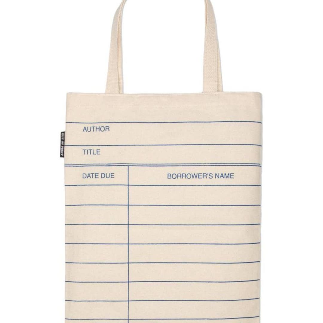 Library Card Bookshop Tote - Etsy