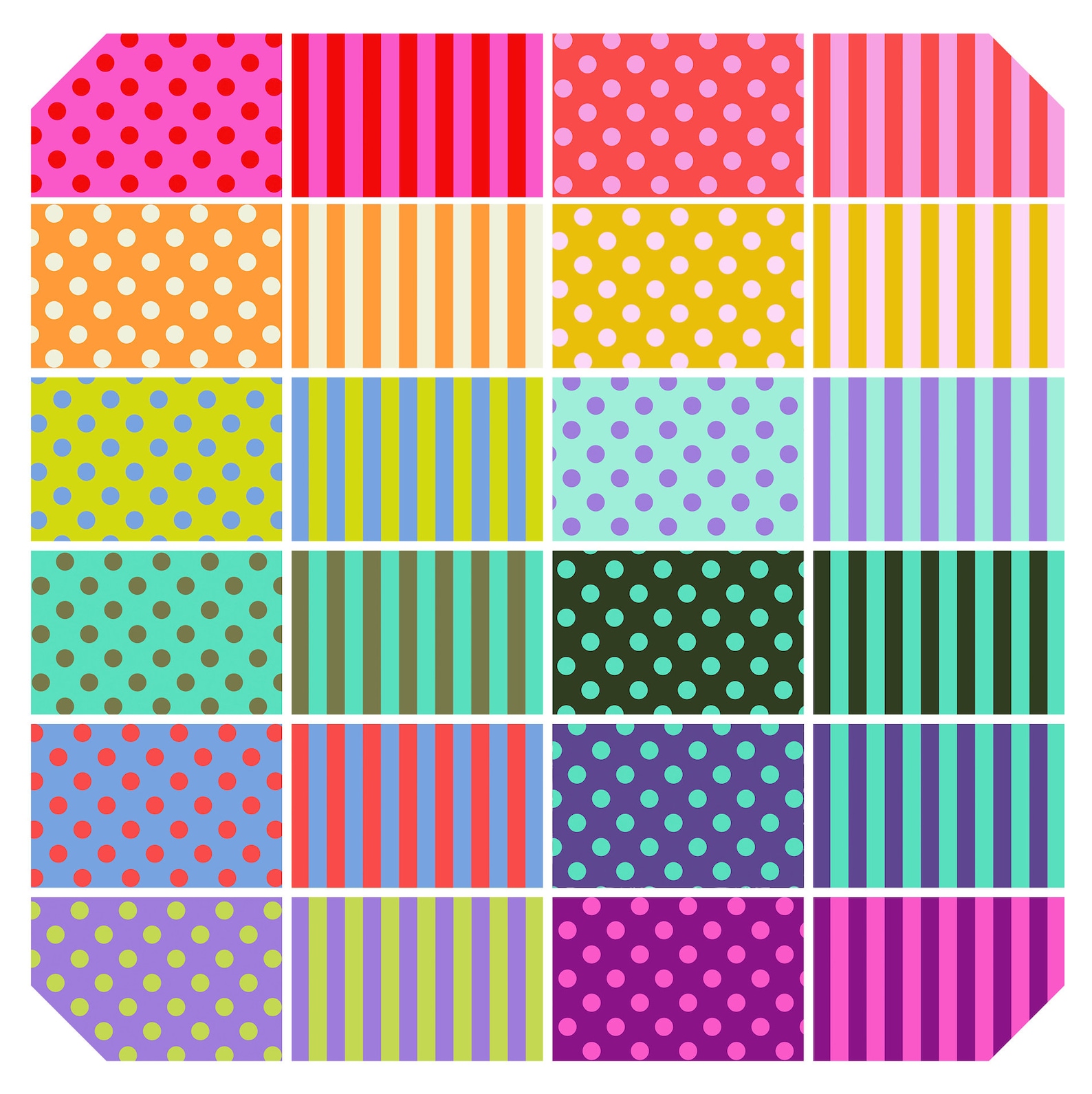 Tula Pink Original True Colors Pom Poms Petunia | Etsy