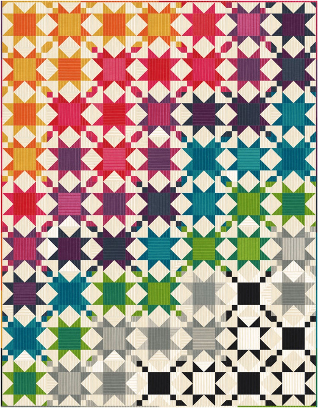 Moda- Ombre Nothern Lights Quilt Pattern - Etsy