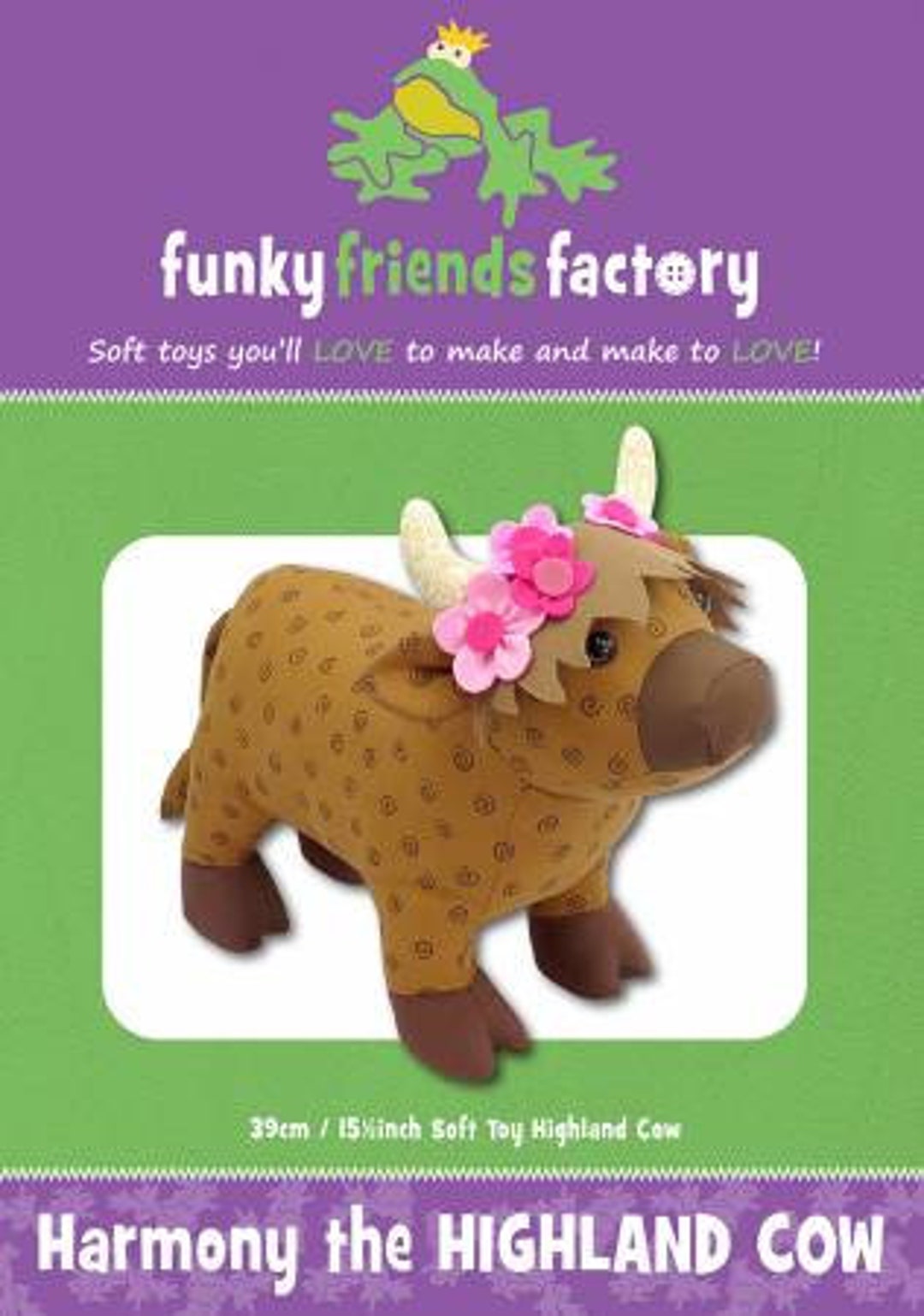 Harmony the Highland Coo Pattern by Funky Friends Factory - Etsy