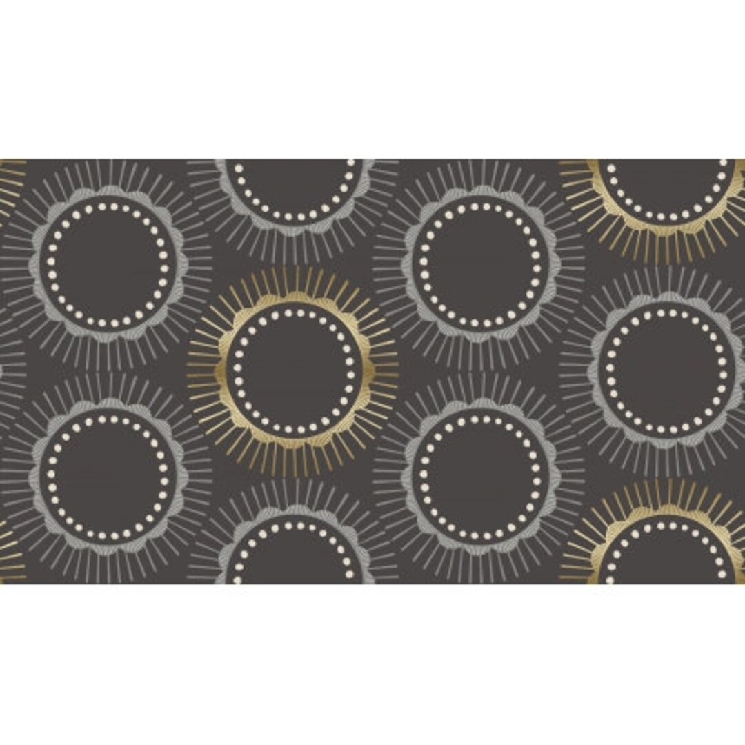 Rifle Paper Co. - CF104-CH3M Kibori - Tara - Charcoal Metallic Fabric ...