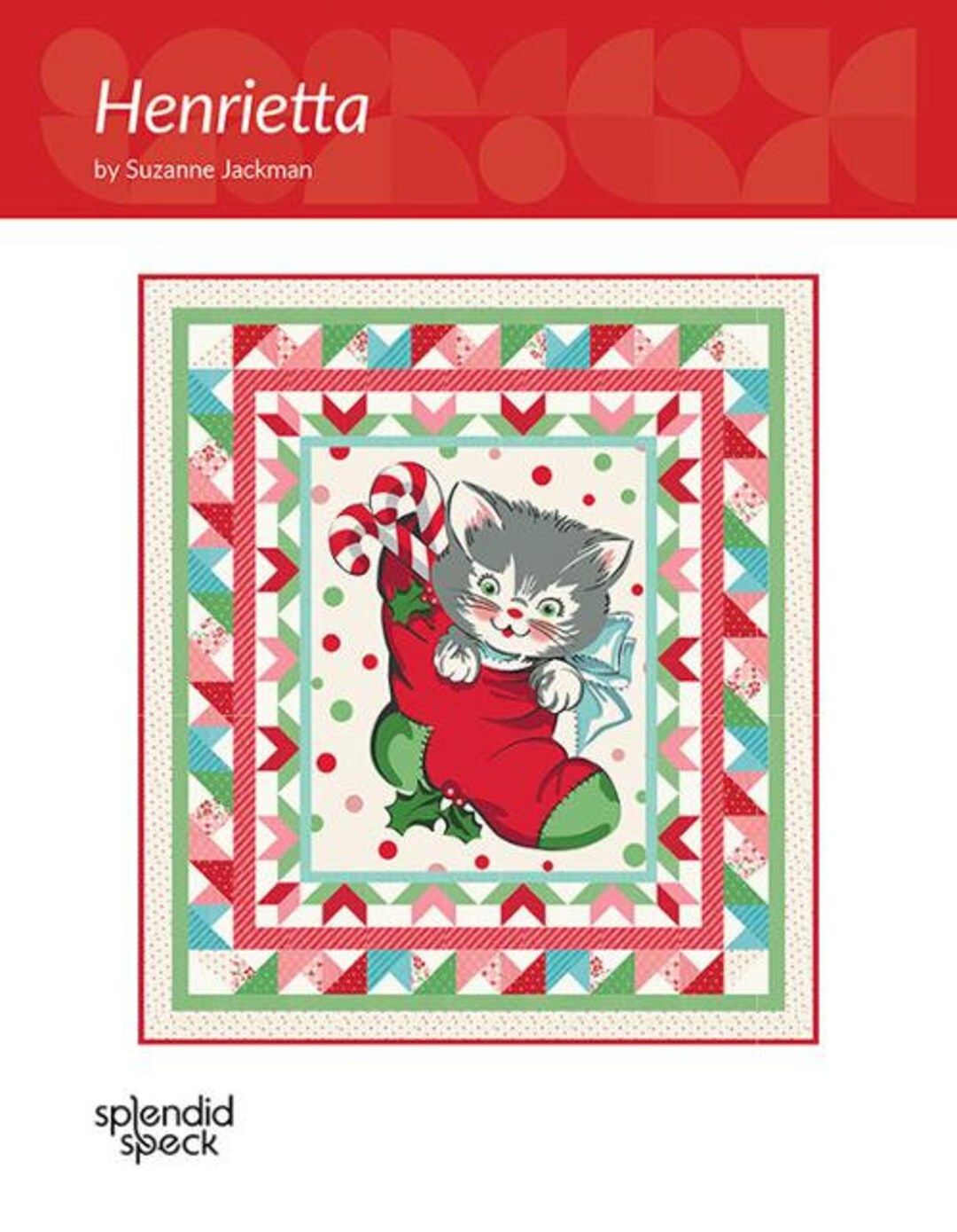 Moda Kitty Christmas Panel Quilt Pattern - Henrietta G SS 181 Splendid ...