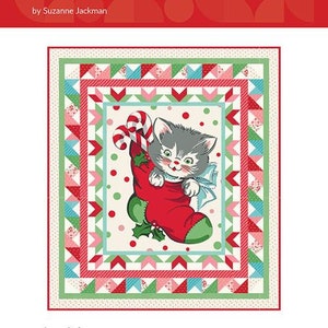 Moda Kitty Christmas Panel Quilt Pattern - Henrietta G SS 181 Splendid ...