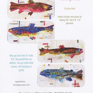 Making Fish Collage by Laura Heine From Fiberworks - Etsy