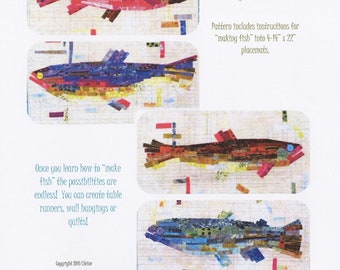 Making Fish Fused Fabric Collage Quilt Pattern by Laura Heine of ...