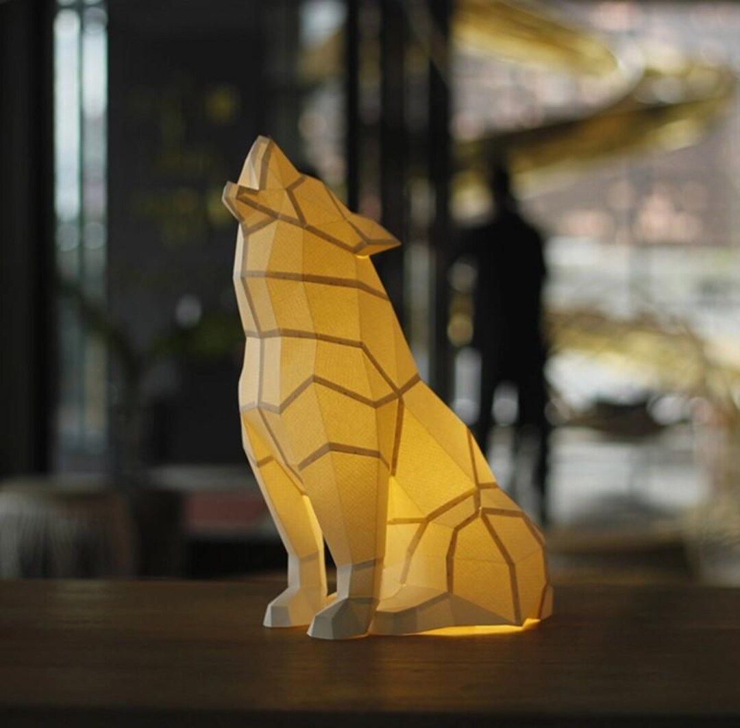 Wolf- 3D Papercraft Hanging Art by Papercraft World Product - Model DIY ...