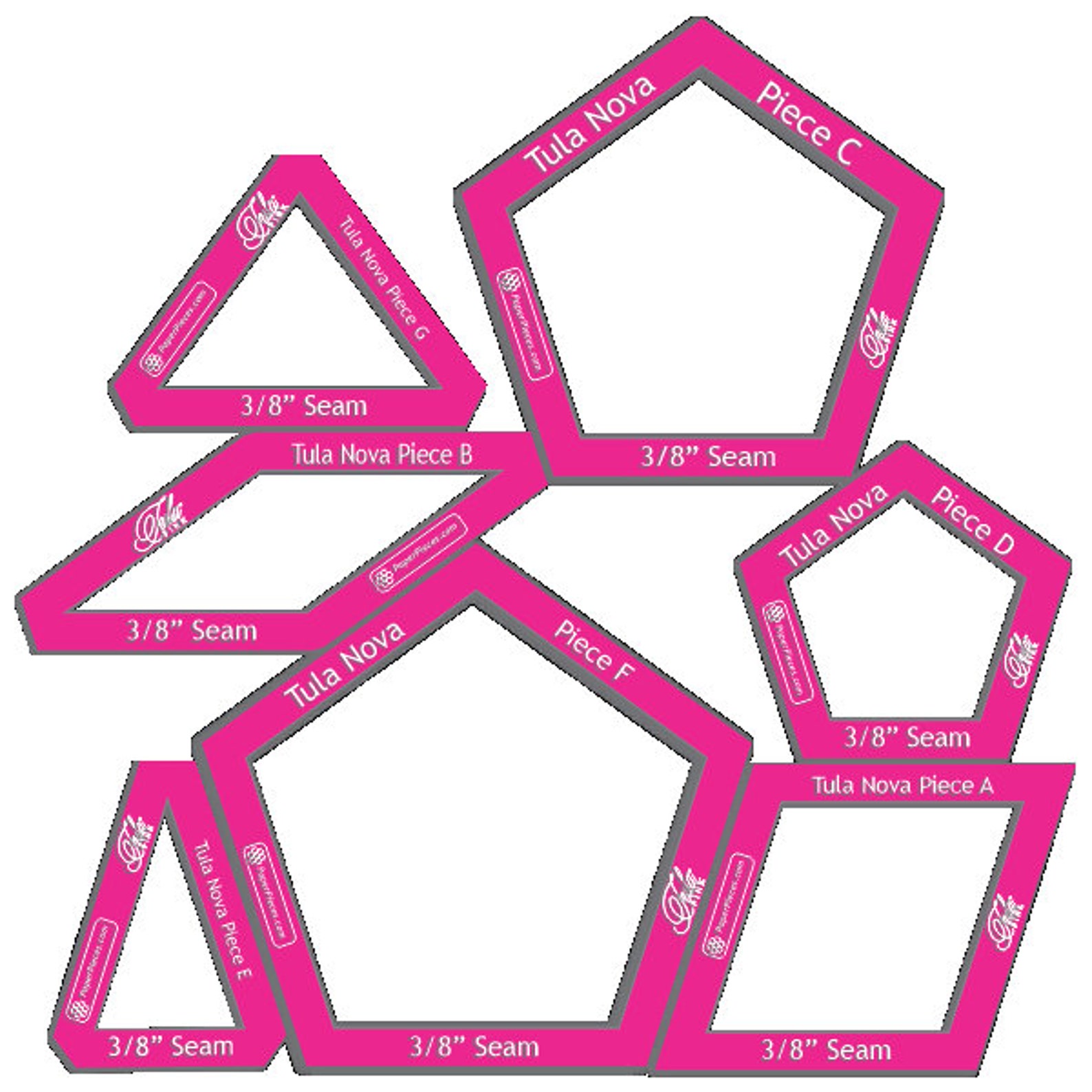 Tula Pink's - Nova Complete Set/papers/acrylic Templates - OPTIONS ...