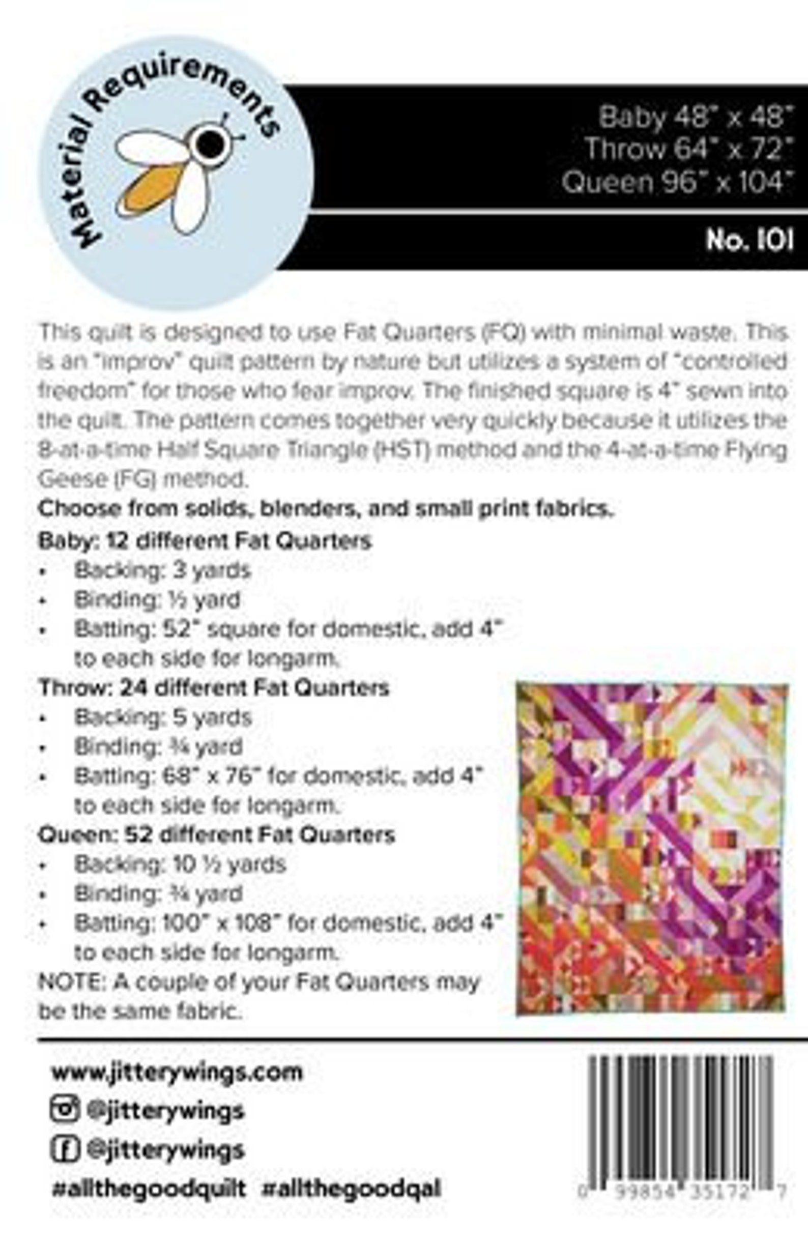 The All the Good Quilt Pattern - Mitzie Schafer of Jittery Wings Quilt ...