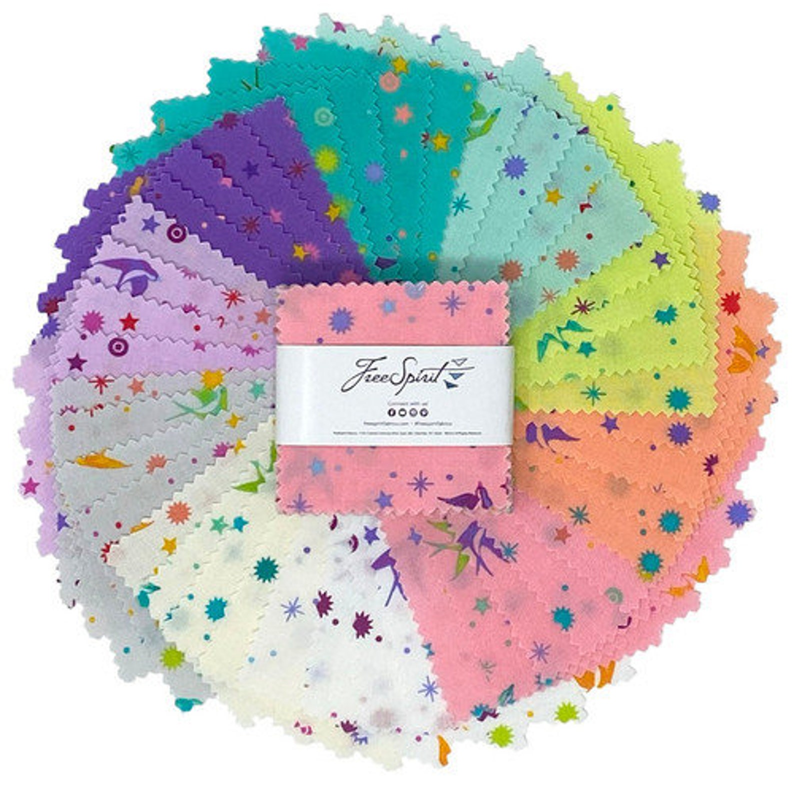 Tula Pink - Fairy Dust- Mini Charm Pack - RAINBOW! - Etsy