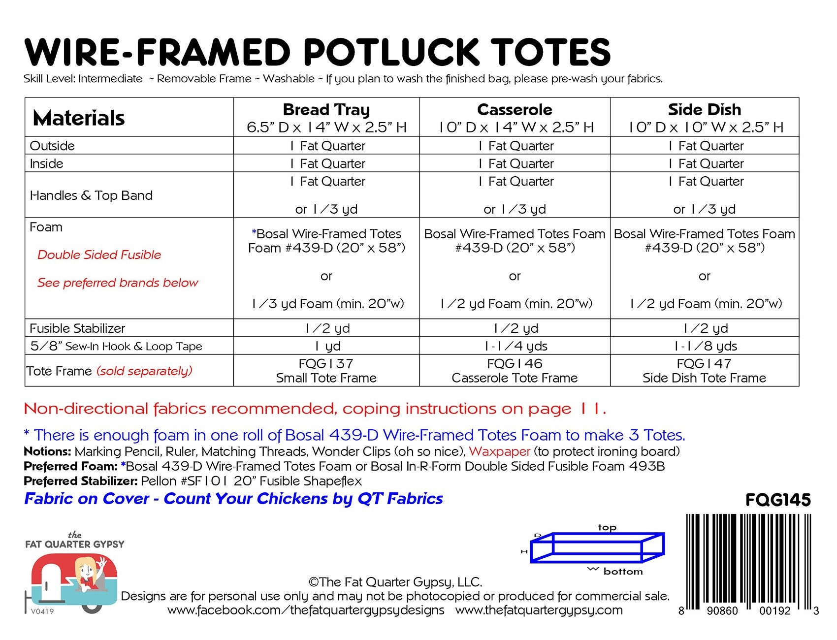 Wire-framed Potluck Totes Pattern With Optional Frames - Etsy