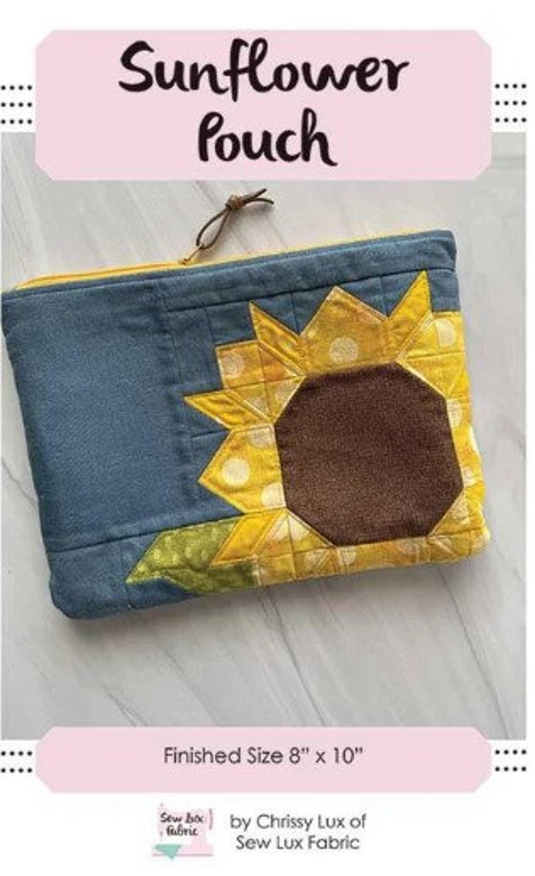 Sunflower Pouch Pattern by Sew Lux - Etsy