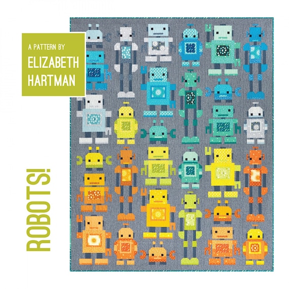 Robots Quilt Pattern by Elizabeth Hartman PREORDER ONLY | Etsy