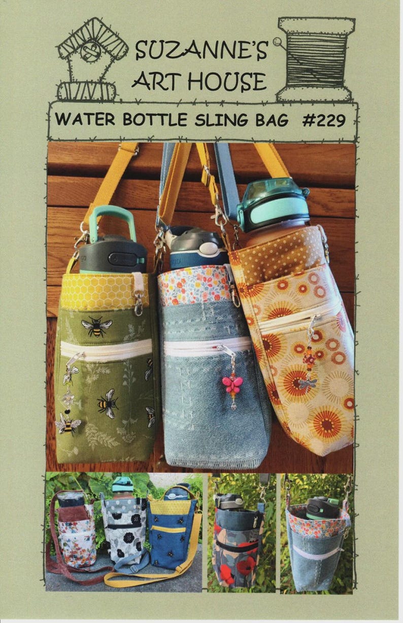 Water Bottle Sling Bag Pattern by Suzanne's Art House - Etsy